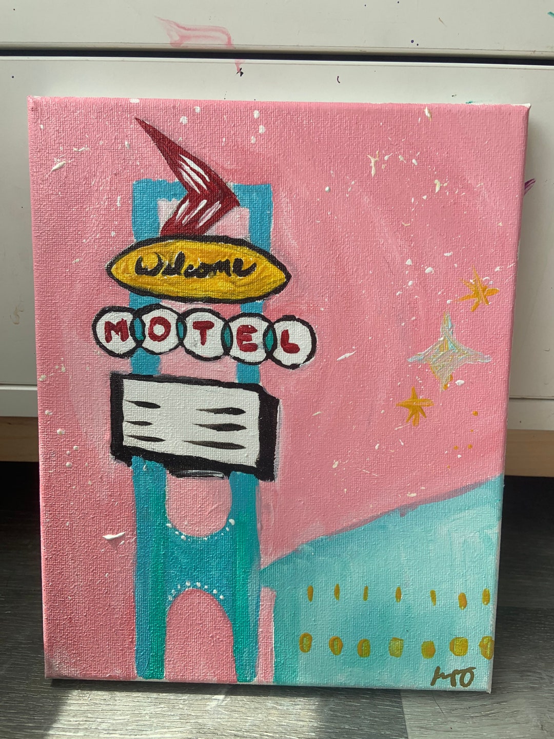Retro Motel Sign Painting - Etsy