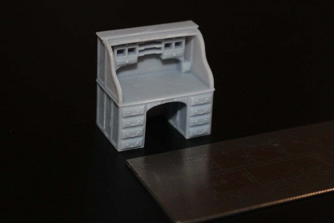 Edwardian Roll Top Desk Micro Scale Dollhouse Furniture 1/48 1:48 - Etsy