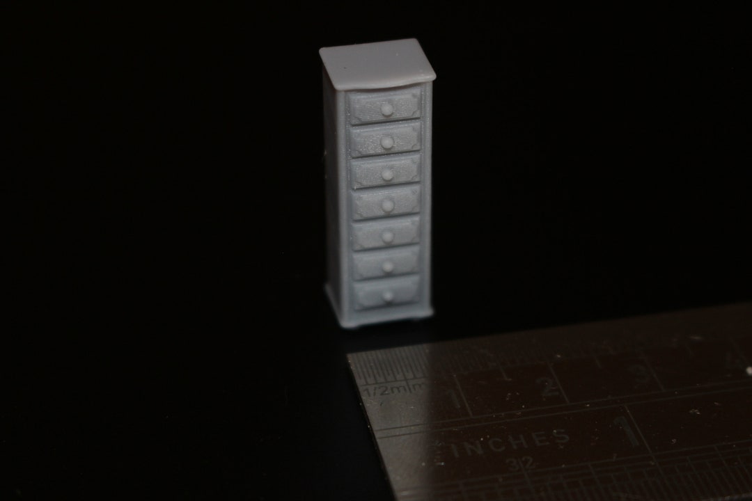 Tallboy Drawers Micro Scale Dollhouse Furniture 1/48 1:48 - Etsy
