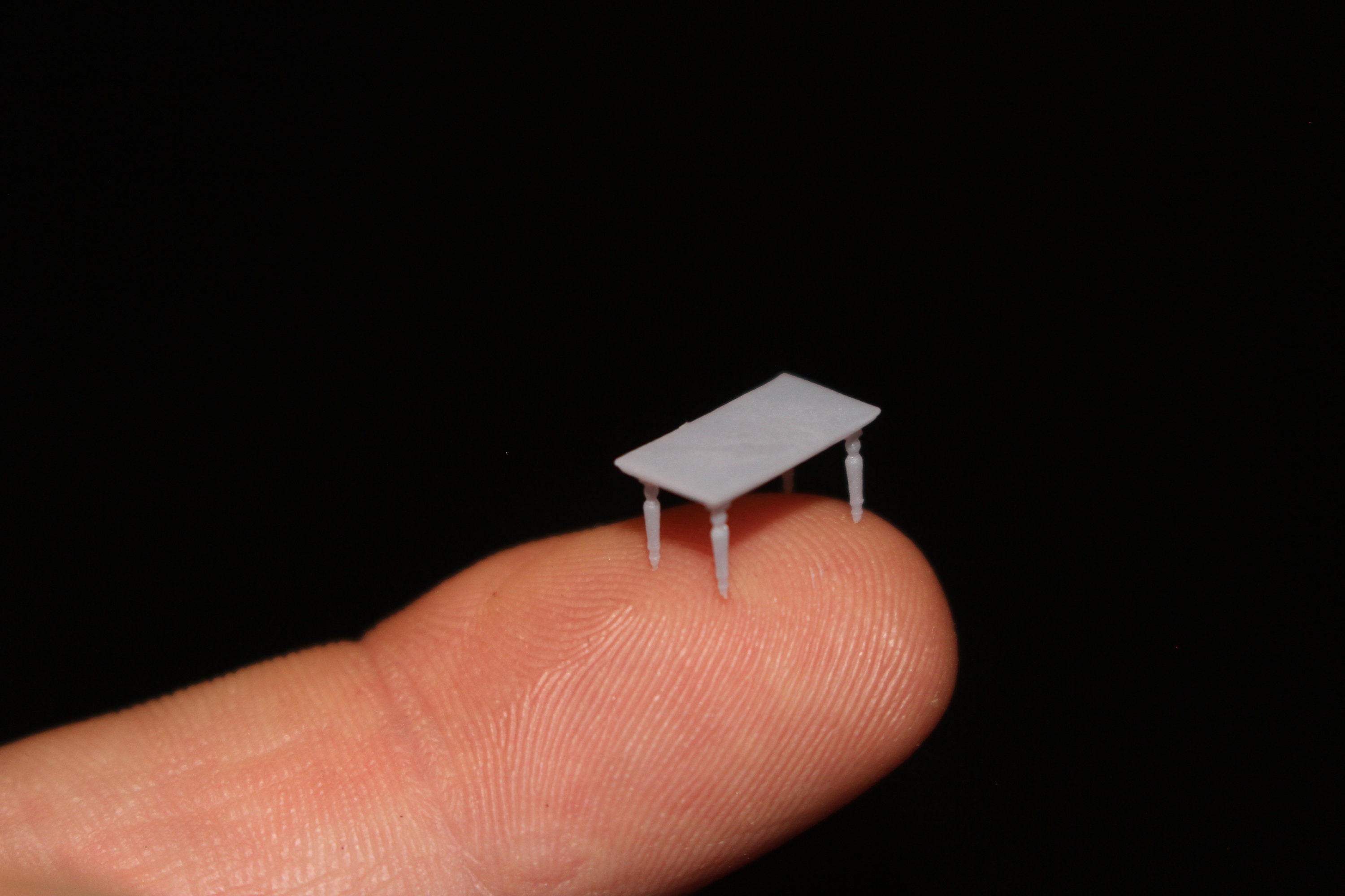 Victorian Dining Table Short Micro Scale Dollhouse Furniture 1/144 1: ...