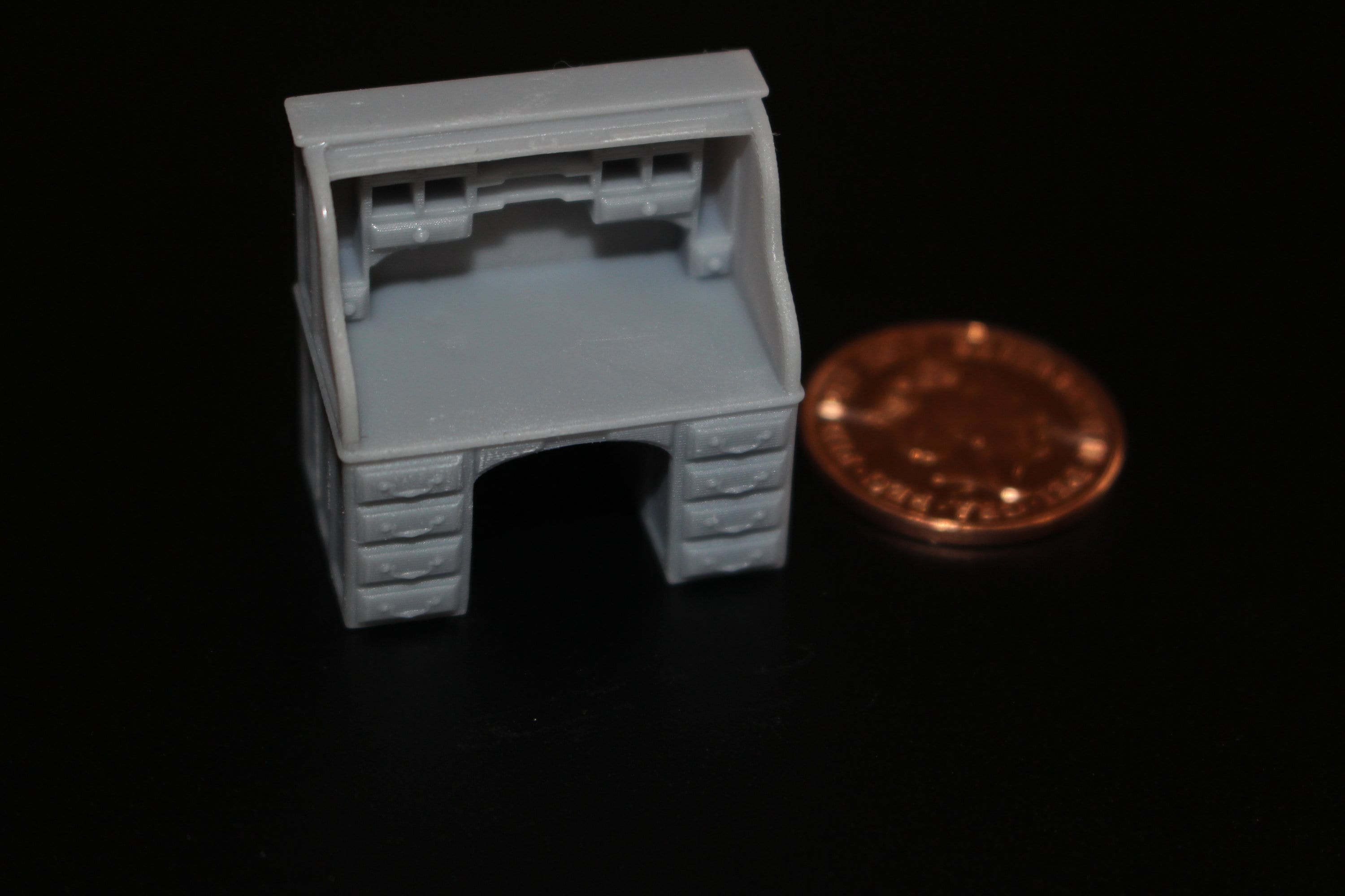 Edwardian Roll Top Desk Micro Scale Dollhouse Furniture 1/48 1:48 - Etsy
