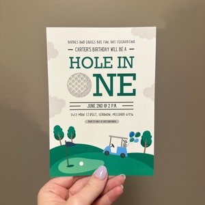First Birthday Golf Invivation - Etsy
