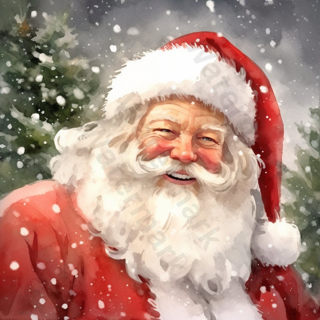 Smiling Santa | Holly Jolly Christmas | Santa Smiling | Vintage Santa ...