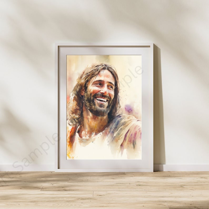 Buy Smiling Christ Jesus Laughing Jesus Smiling Picture of Online in India - Etsy
