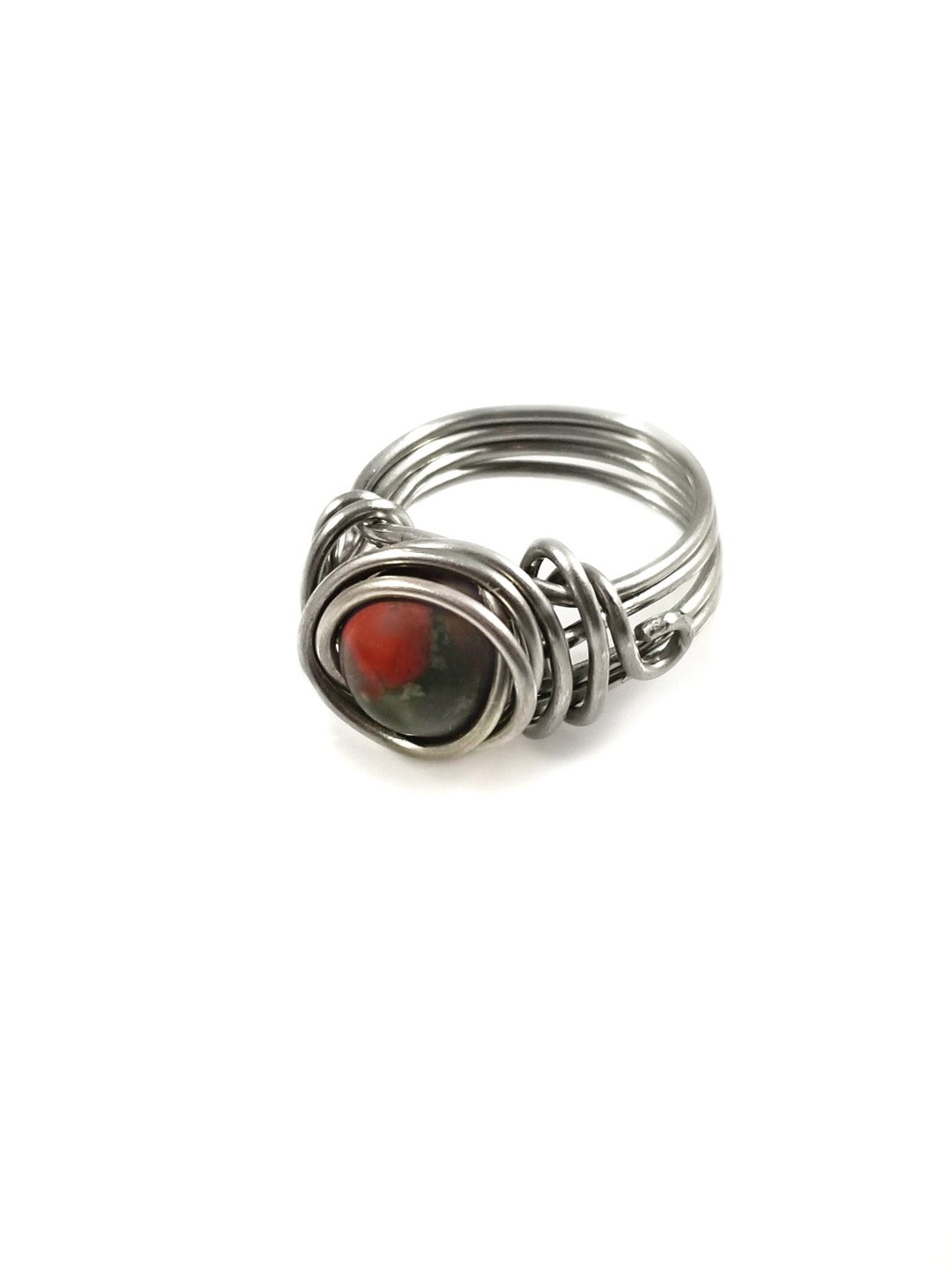 Bloodstone Rings/ Sterling Silver Rings/ Purification and Courage ...