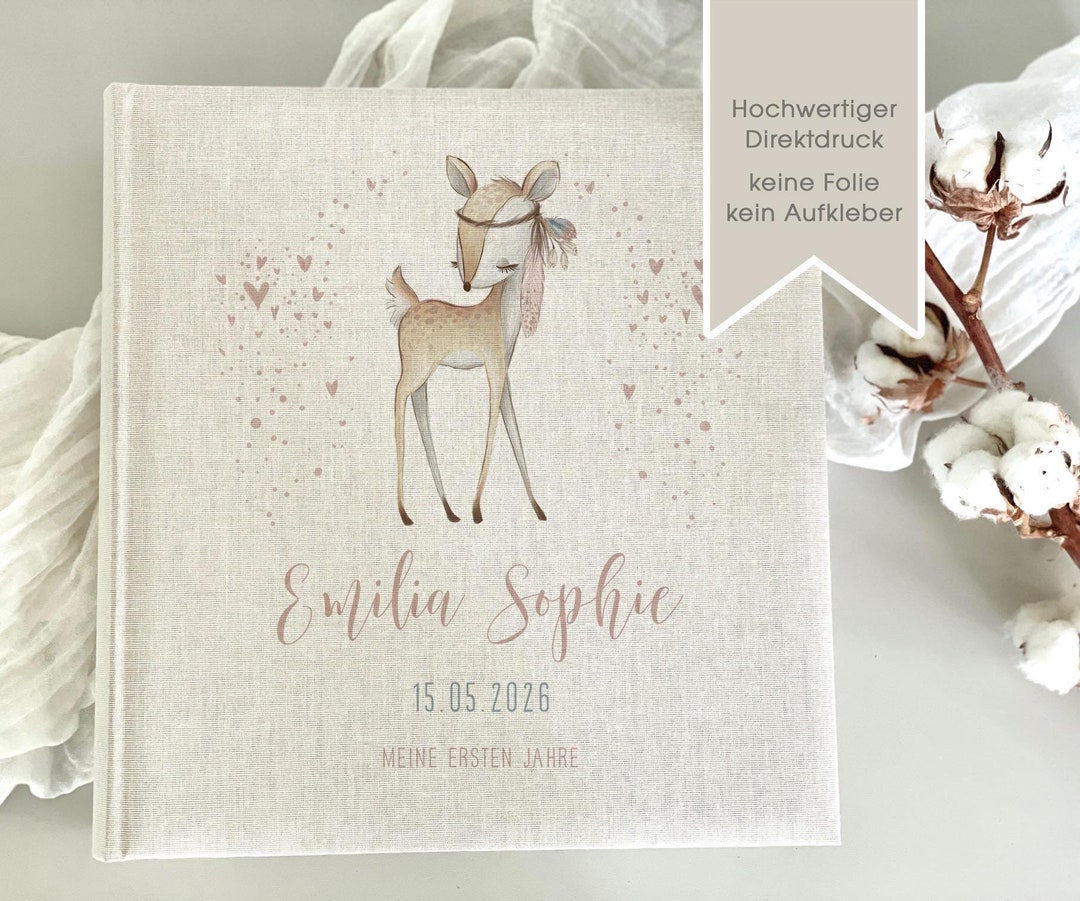 Fotoalbum "Emilia", personalisiert, Baby, Kind, Erinnerungsalbum ...