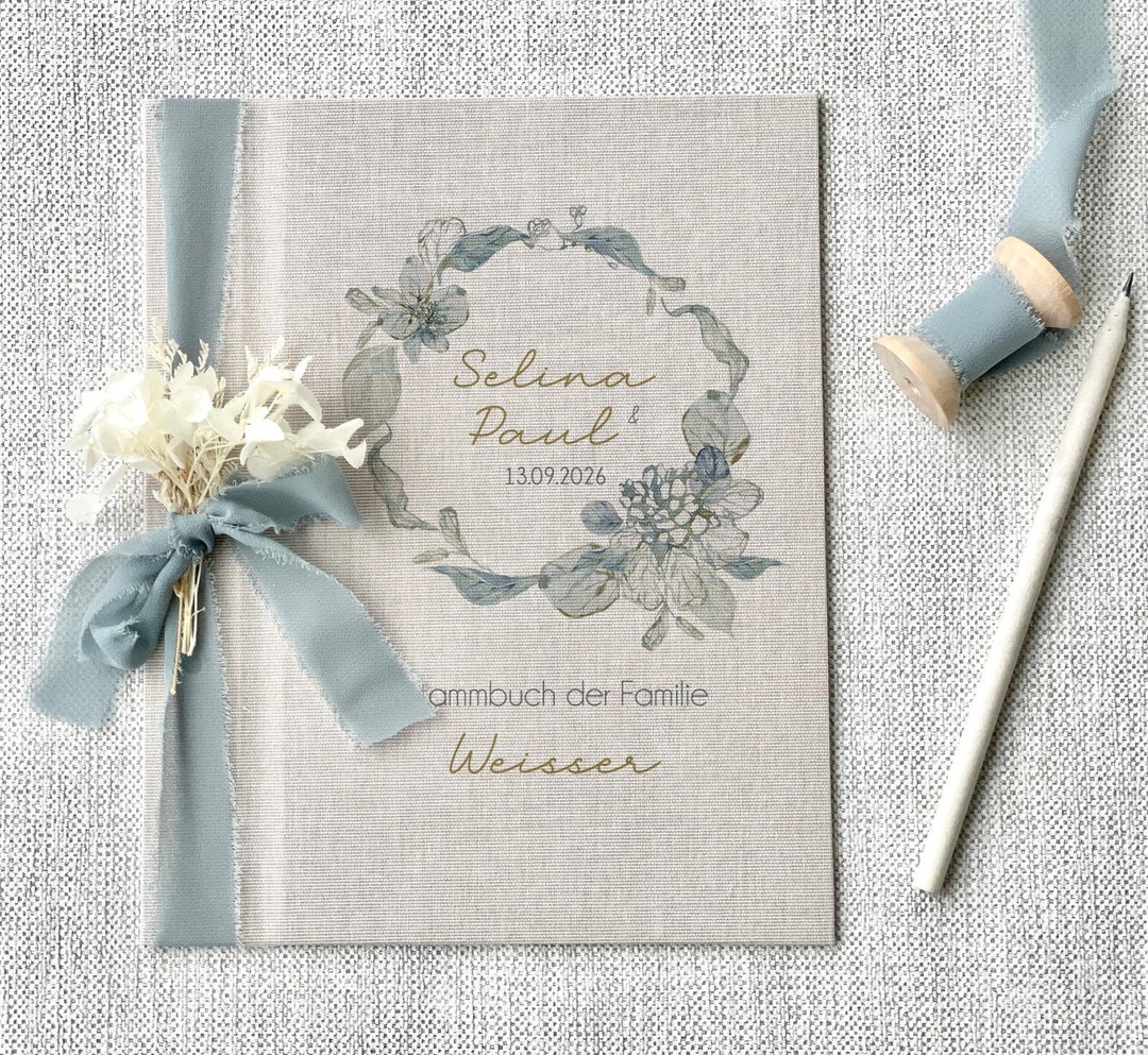 Exclusive Family Book "selina & Paul", Personalized, Family Register ...