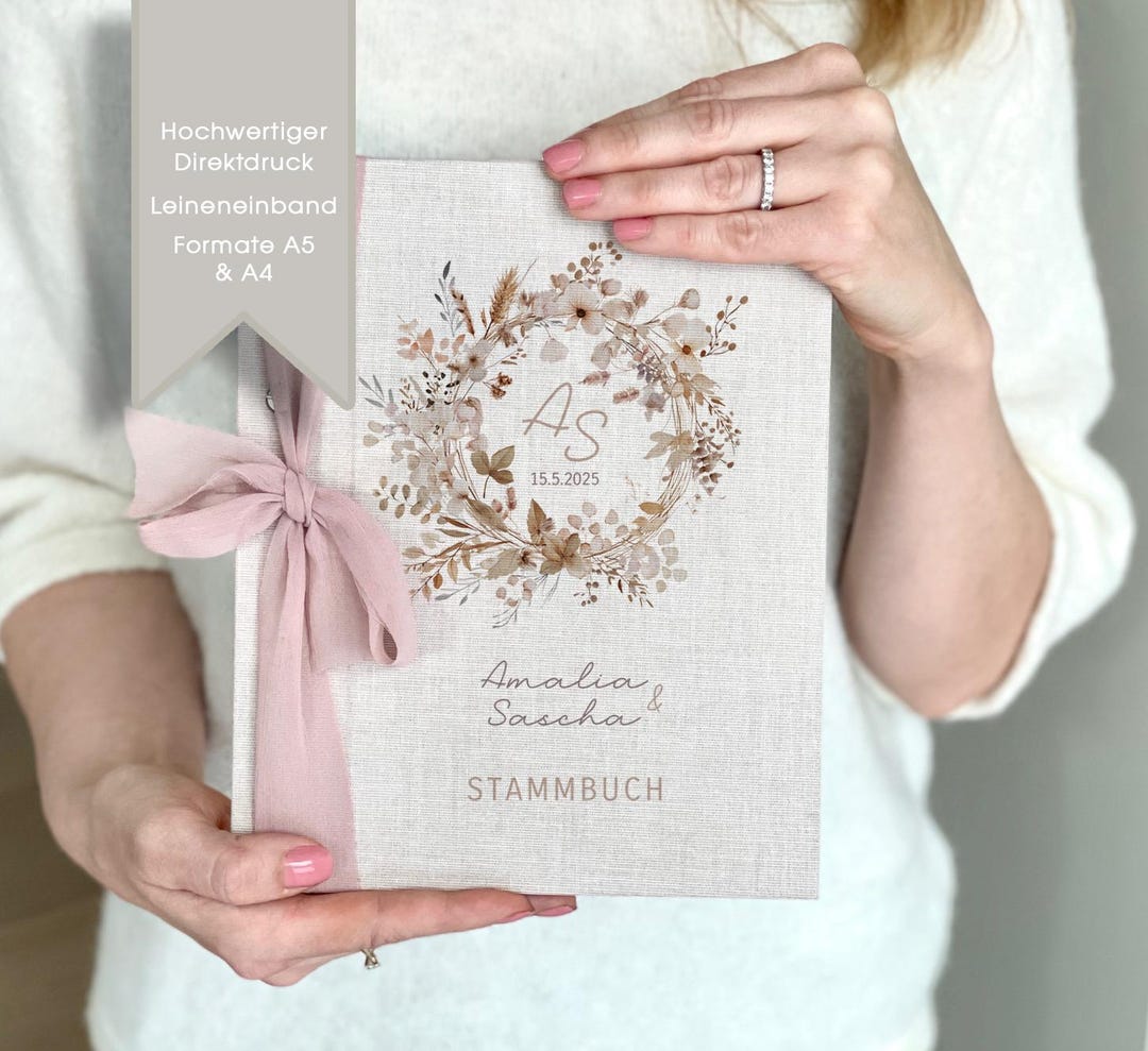 Exclusive Family Book "amalia&sascha", Personalized, Family Register ...