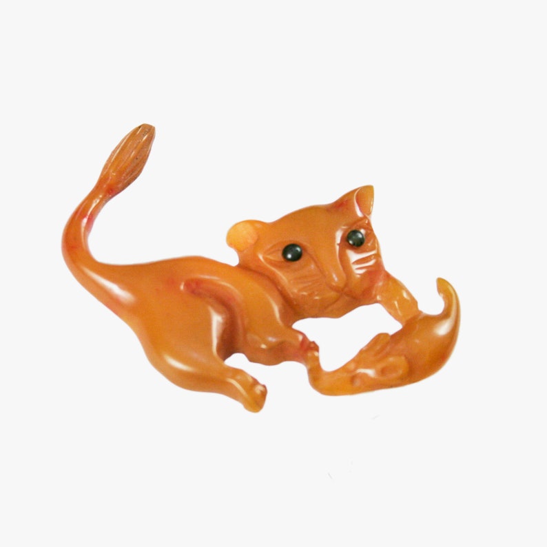Vintage RARE 1930's Bakelite Brooch Bakelite Cat Brooch - Etsy