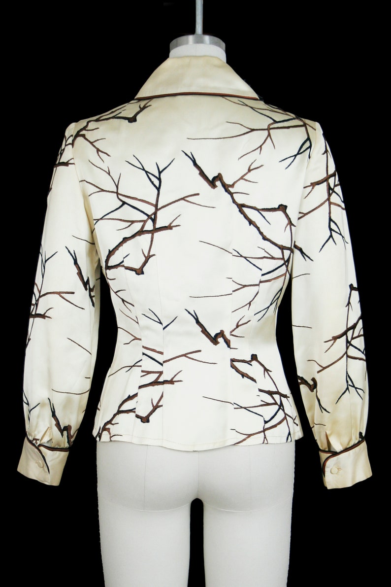 Vintage RARE 1950's Tom Brigance Blouse Embroidered Tree | Etsy