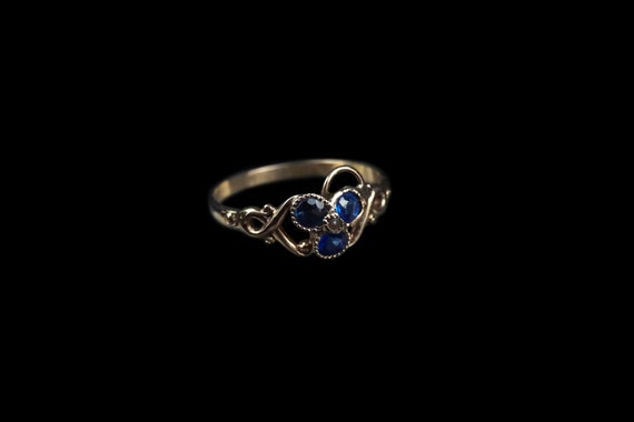 Antique Victorian Clover Ring - 3 Leaf Clover - 14K G… - Gem