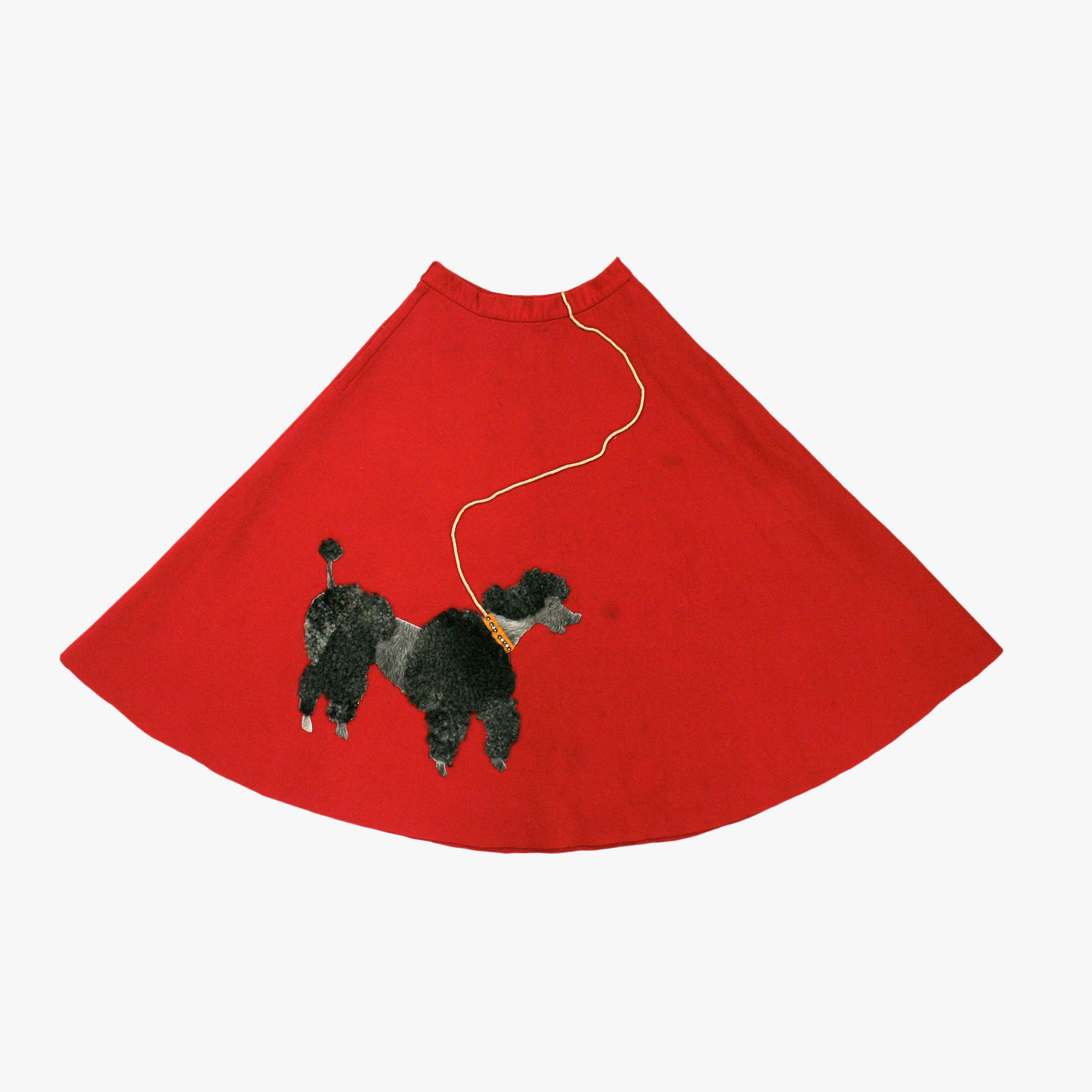 Vintage 1950s Felt Poodle Skirt Applique Cherry Red - Etsy