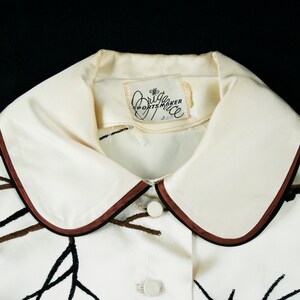 Vintage RARE 1950's Tom Brigance Blouse - Embroidered Tree Branches ...