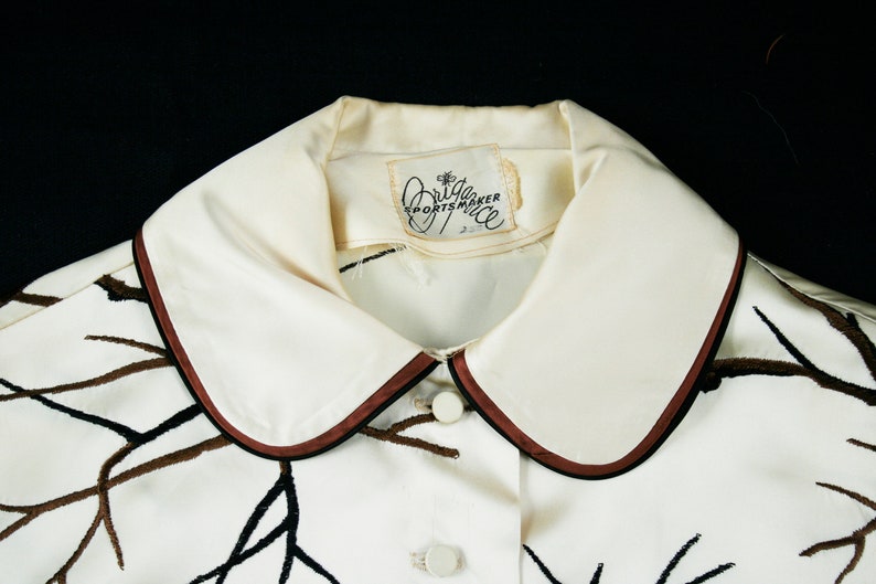 Vintage RARE 1950's Tom Brigance Blouse Embroidered Tree - Etsy