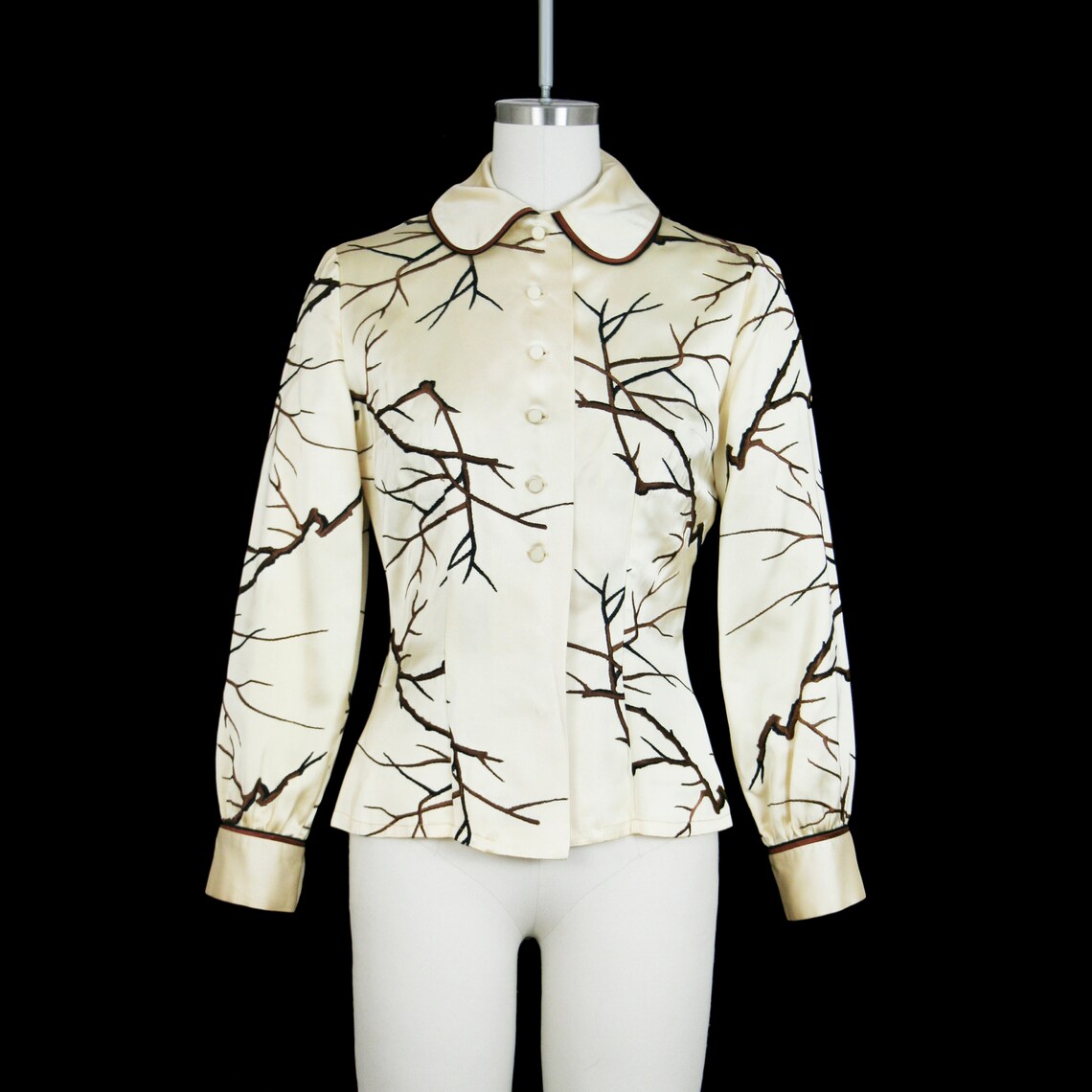 Vintage RARE 1950's Tom Brigance Blouse Embroidered Tree - Etsy