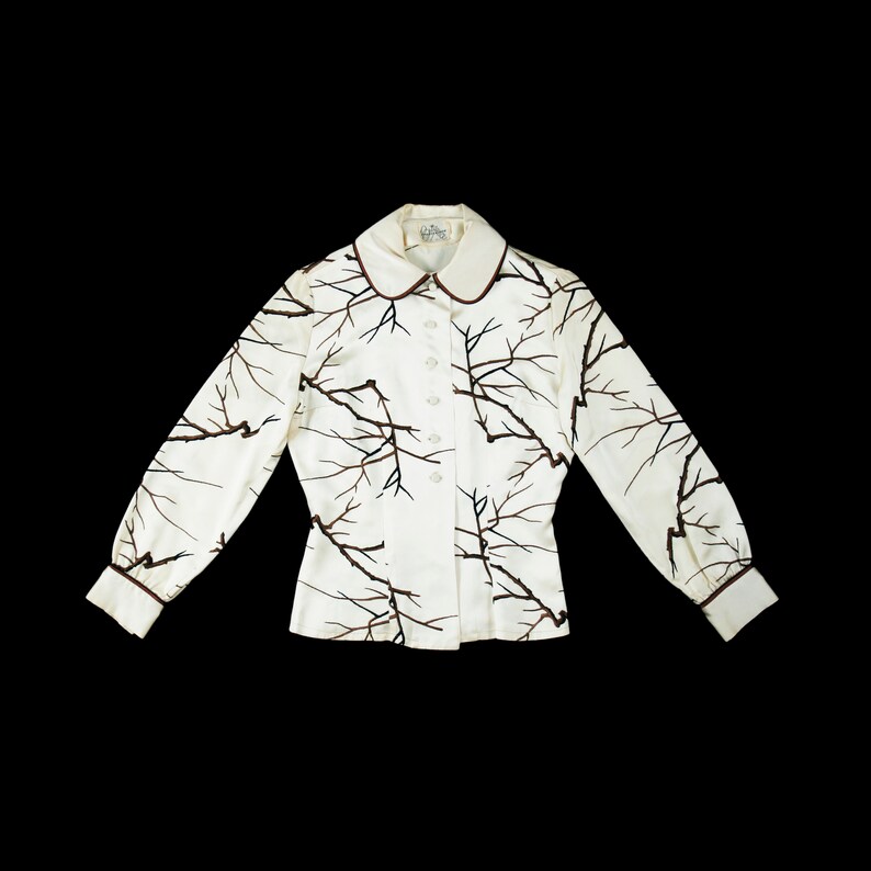 Vintage RARE 1950's Tom Brigance Blouse Embroidered Tree | Etsy