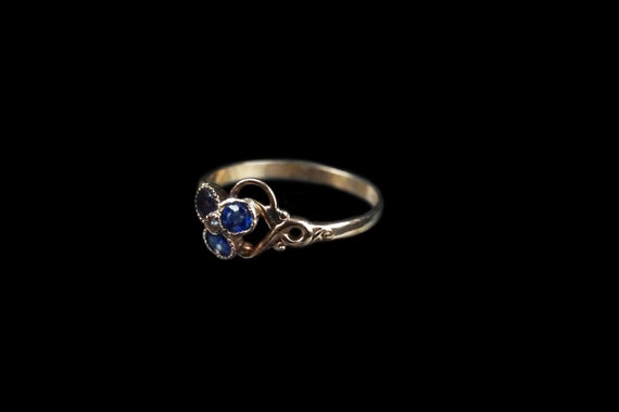 Antique Victorian Clover Ring - 3 Leaf Clover - 14K G… - Gem