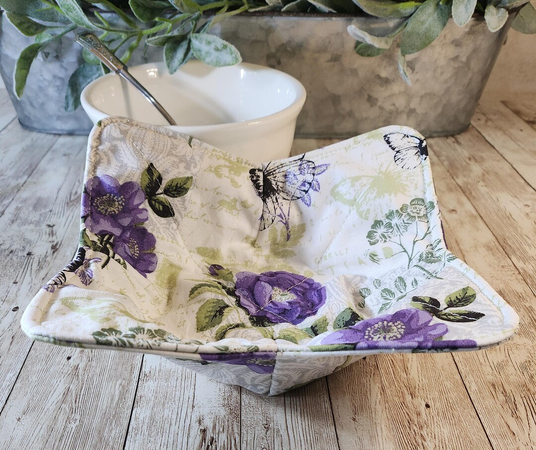 Microwave Soup Bowl Cozy Holder, Hot Pad, Potholder (or Ice Cream Bowl ...