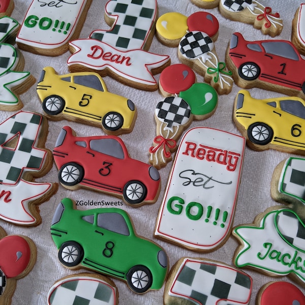 Race Car Cookies - Etsy