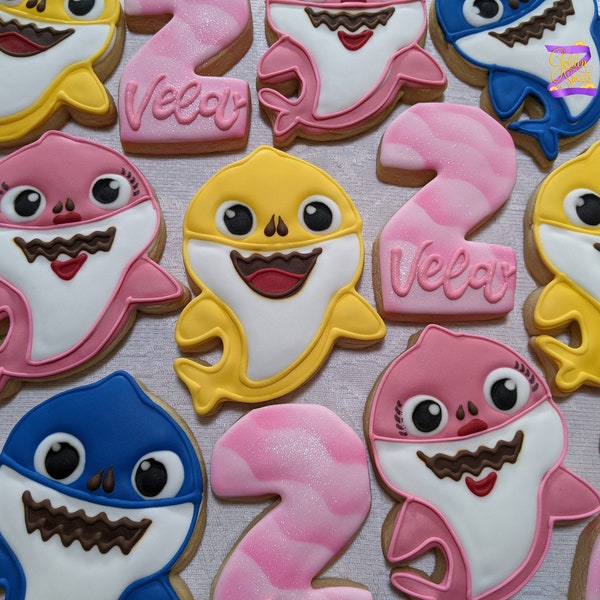 Shark Sugar Cookies - Etsy