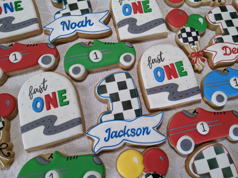 Fast One Birthday Boy Vintage Racing Car 1st Birthday 24 - Etsy
