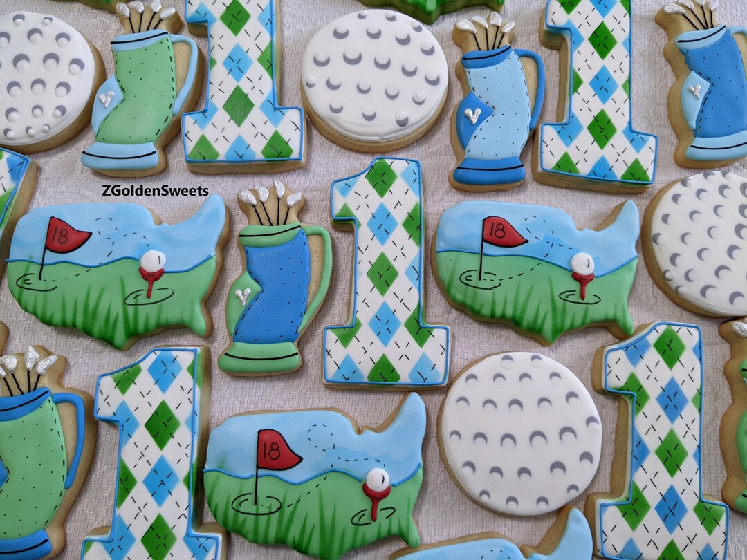 24 Golf First Birthday Decorated Cookies, Any Age Kids Golf, You Are ...