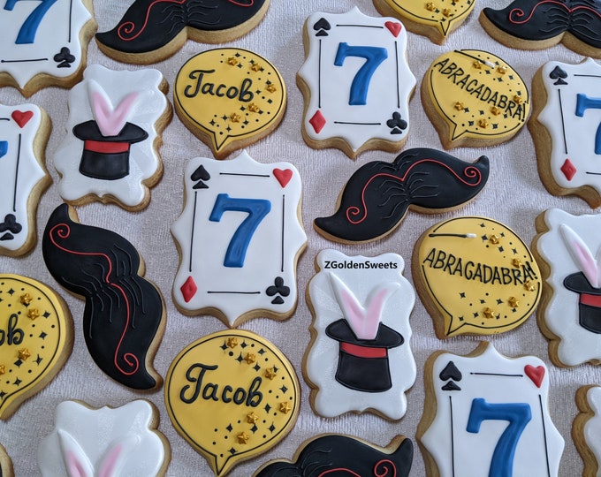 Magic Show Magician Theme 24 Personalized Seventh Birthday Decorated ...