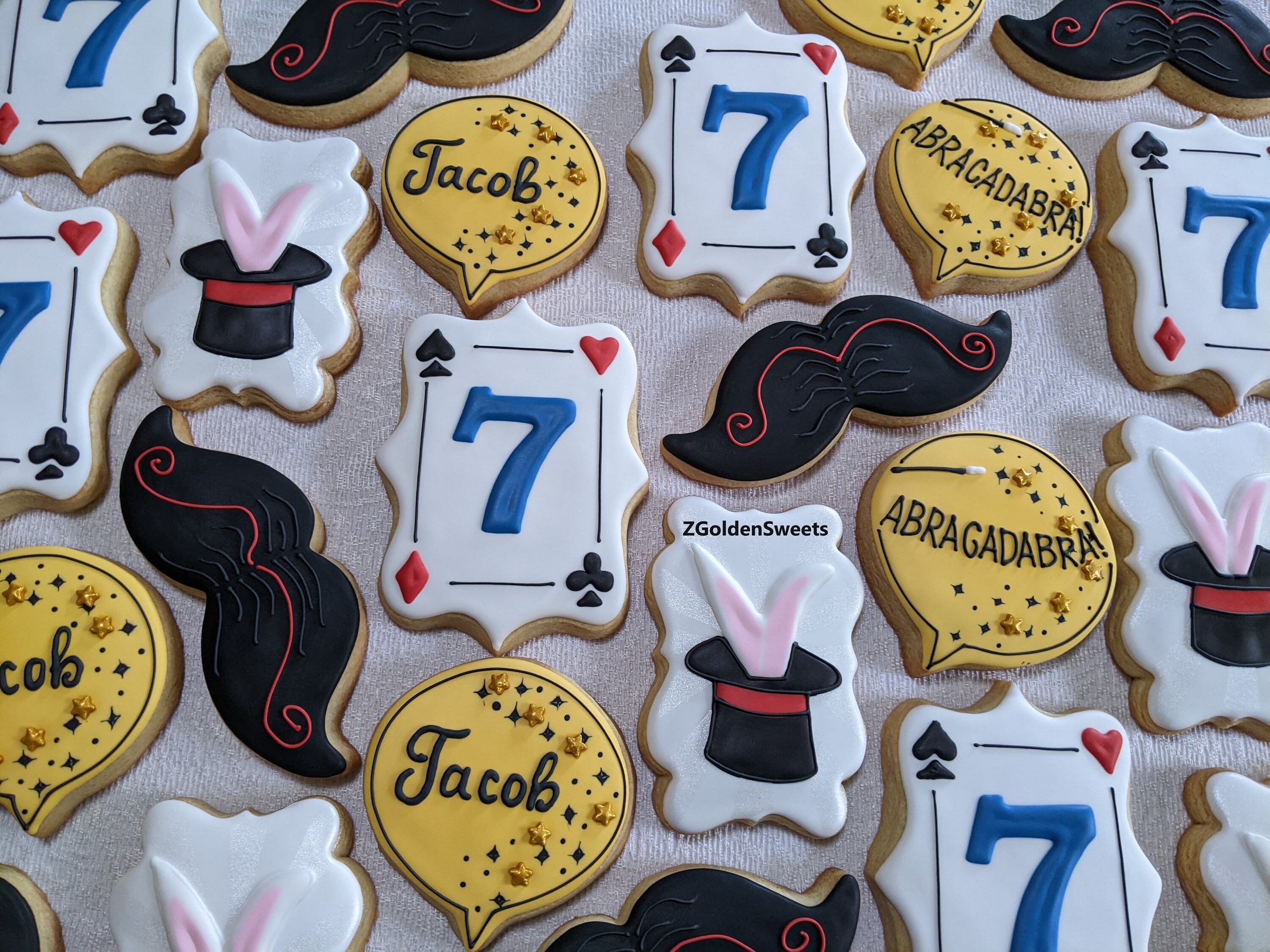 Magic Show Magician Theme 24 Personalized Seventh Birthday Decorated ...