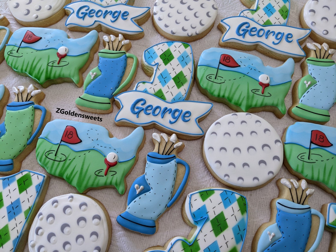 24 Golf First Birthday Personalized Cookies, Any Age Kids Golf, You Are ...