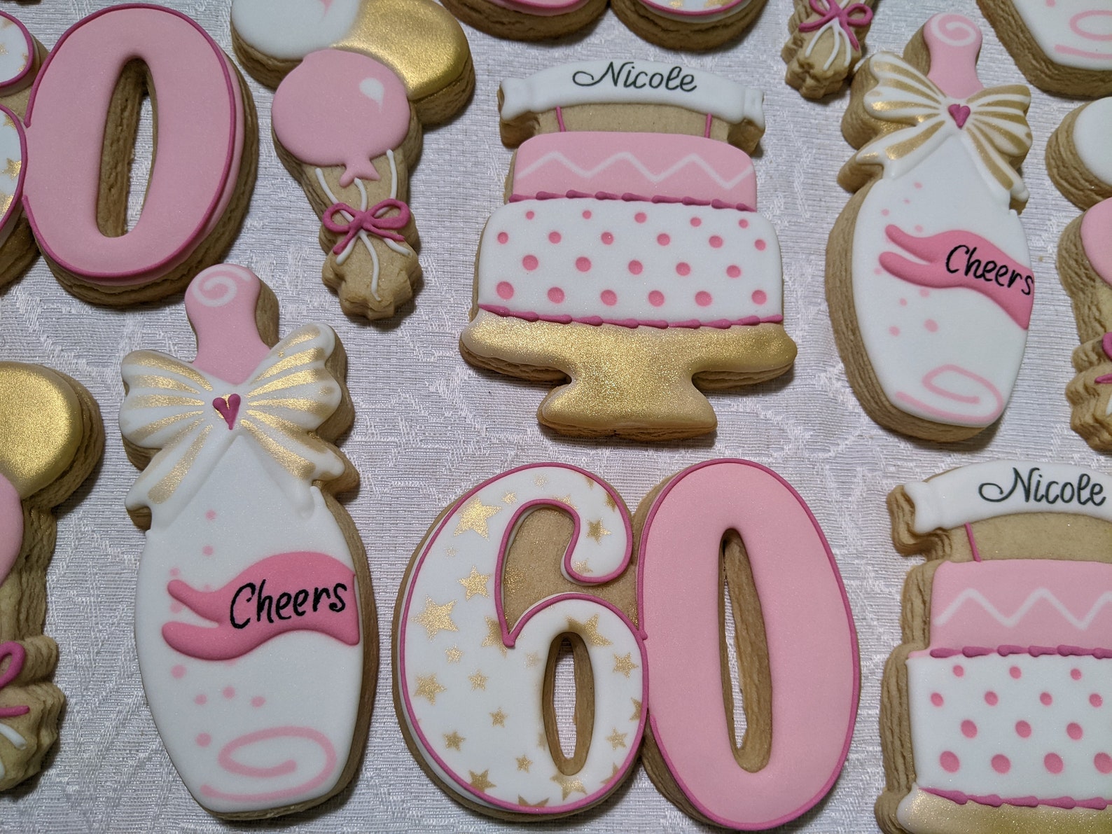 60th Birthday Party 24 Personalized Decorated Cookies - Etsy