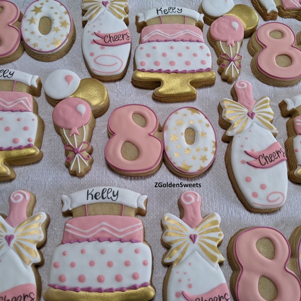 80th Birthday Cookies - Etsy
