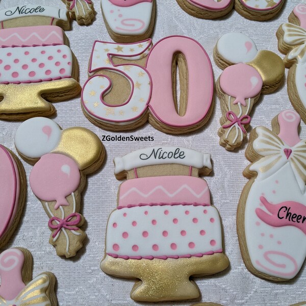 50th Birthday Cookies - Etsy