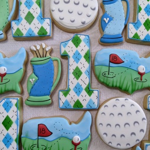 24 Golf First Birthday Decorated Cookies, Any Age Kids Golf, You Are ...