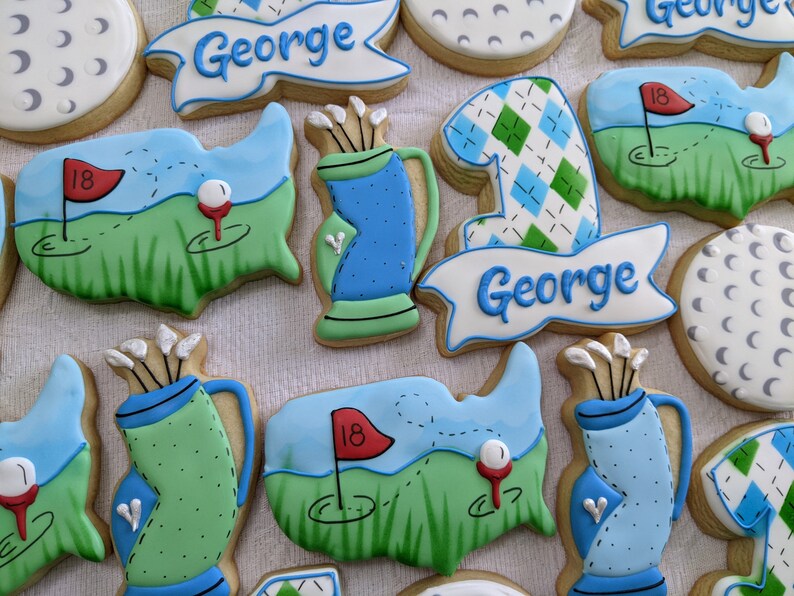 24 Golf First Birthday Personalized Cookies, Any Age Kids Golf, You Are ...
