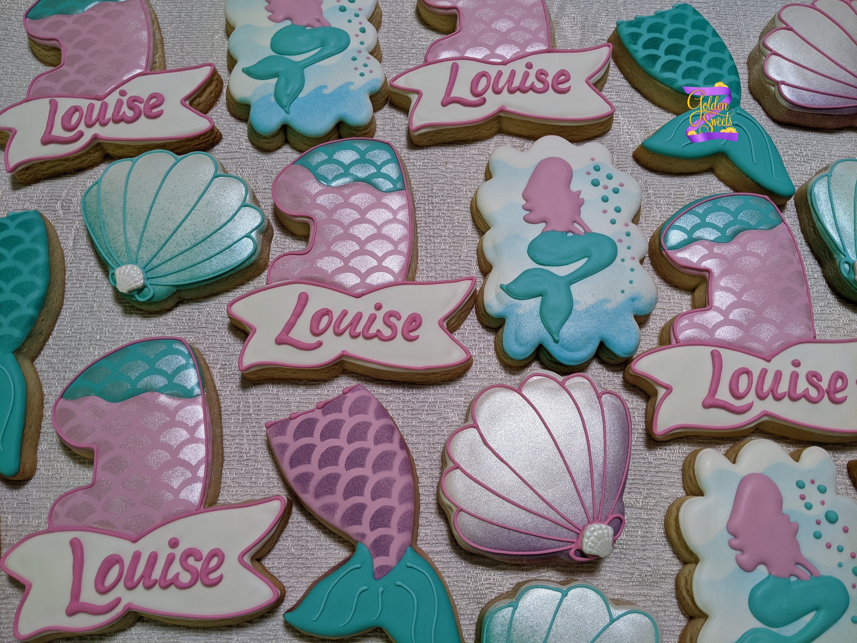 24 Little Mermaid First Birthday Theme Decorated Cookies - Etsy