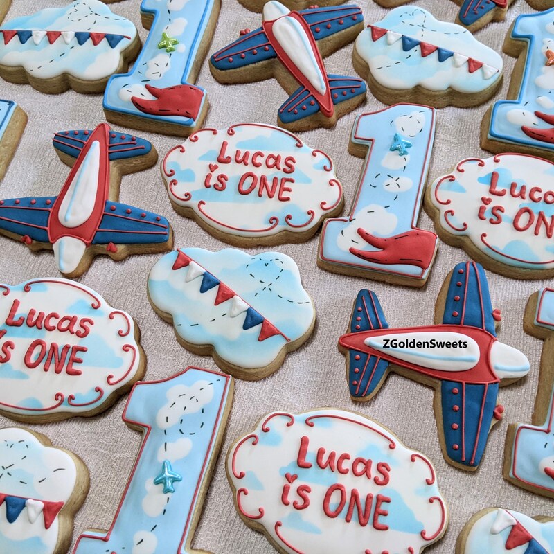 Airplane Cookie - Etsy