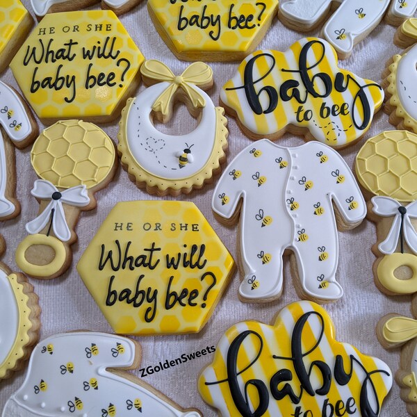 Bumble Bee Baby Shower Cookies - Etsy