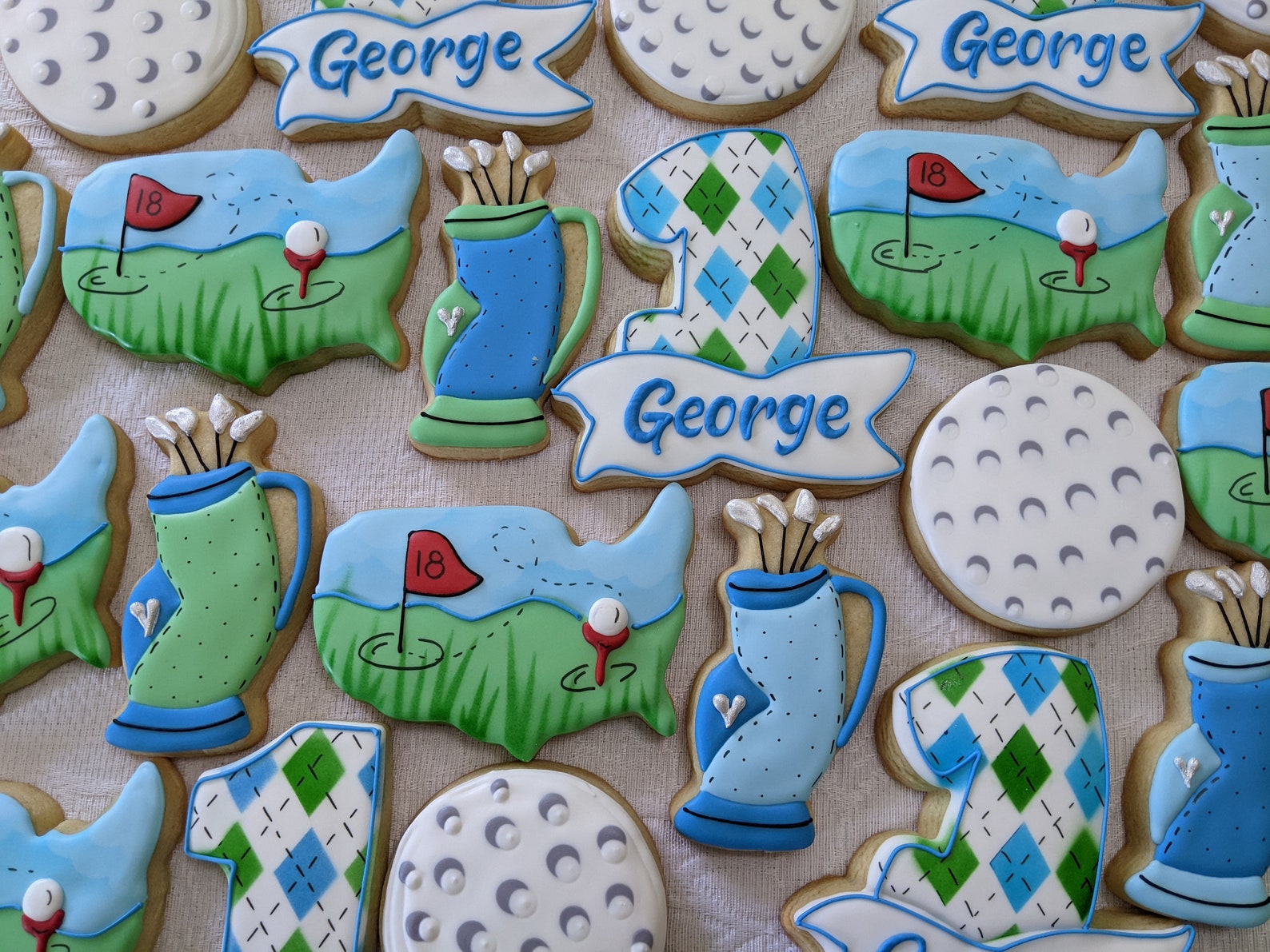 24 Golf First Birthday Personalized Cookies, Any Age Kids Golf, You Are ...