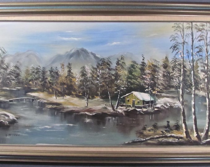 Artist Gaston Petridis Vintage Large Oil on Canvas Gaston Petridis the ...
