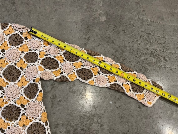 M- Vintage 1990s Crochet Open-knit Patchwork Hand Kni… - Gem