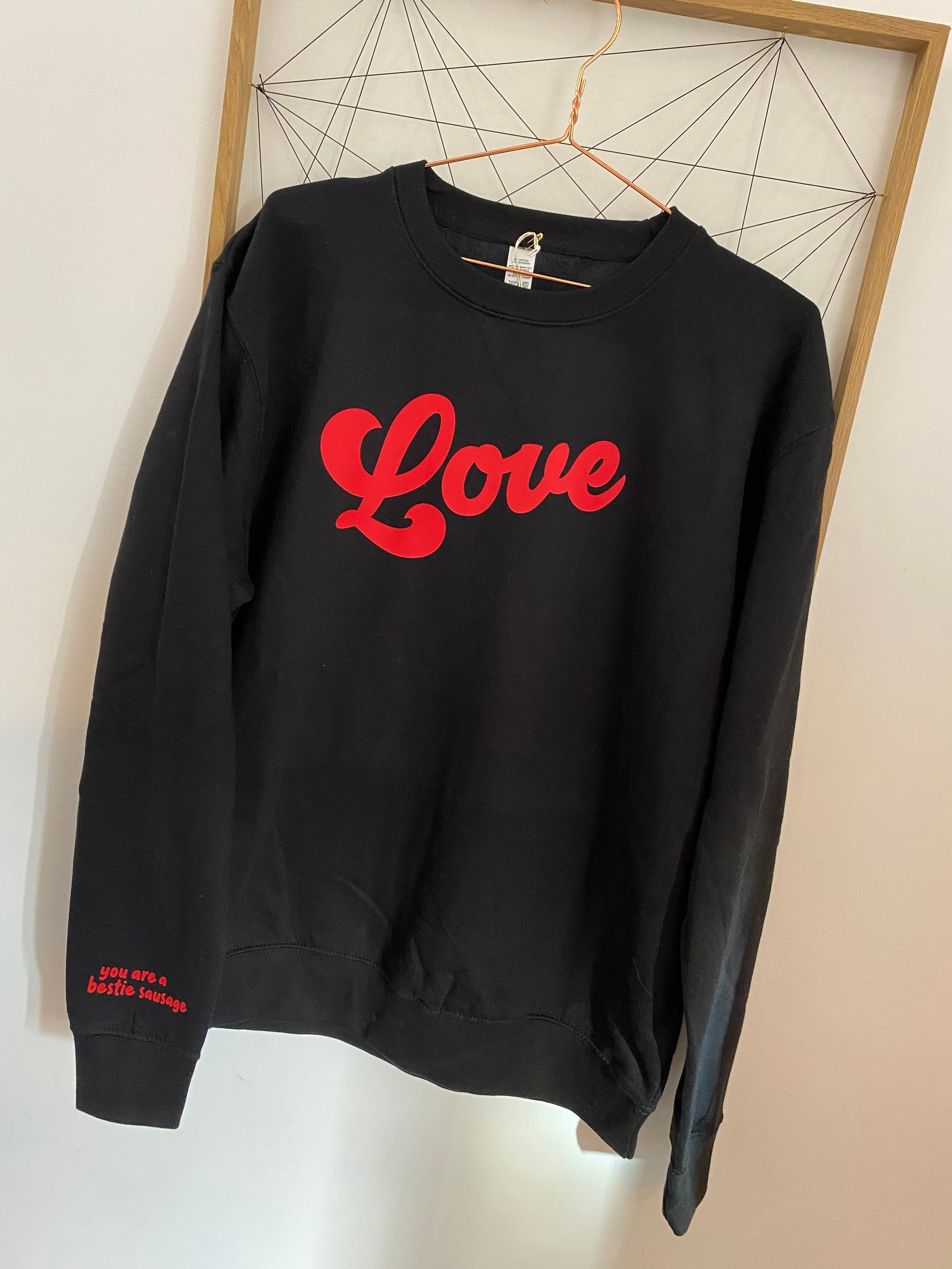 Love Sweatshirt Personalised Message Sweatshirt valentines - Etsy UK