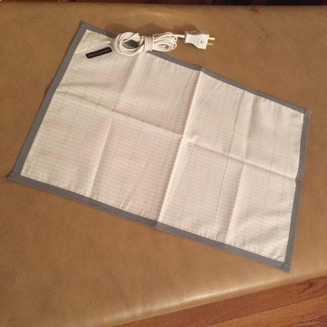 12" X 18" Grounding/earthing Mat-pad. Natural. Cotton W/silver Grid ...