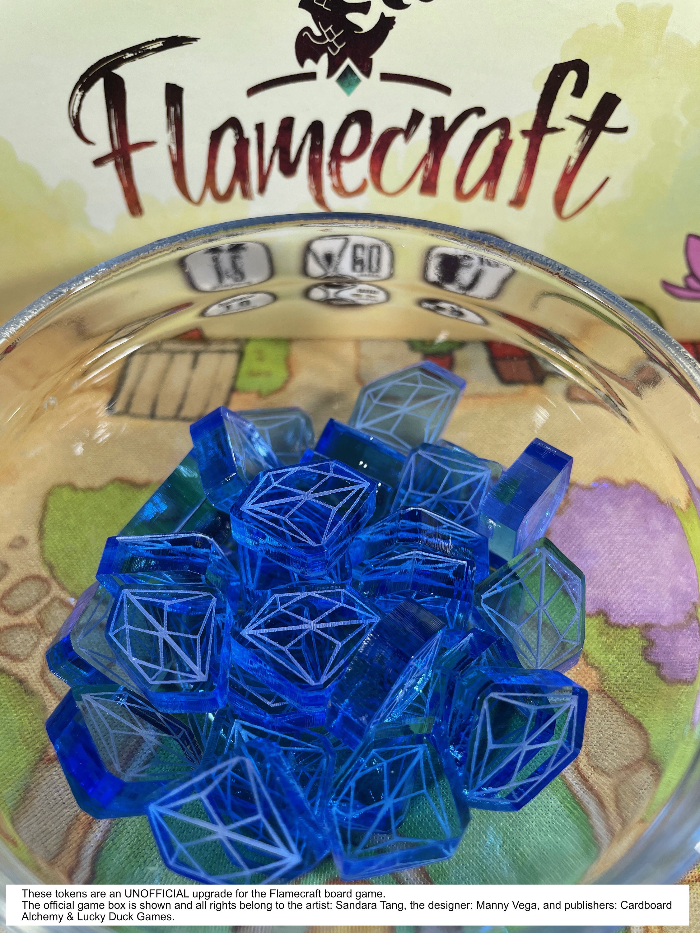 Flamecraft Board Game: Acrylic Goods Token Upgrades (unofficial) - Etsy