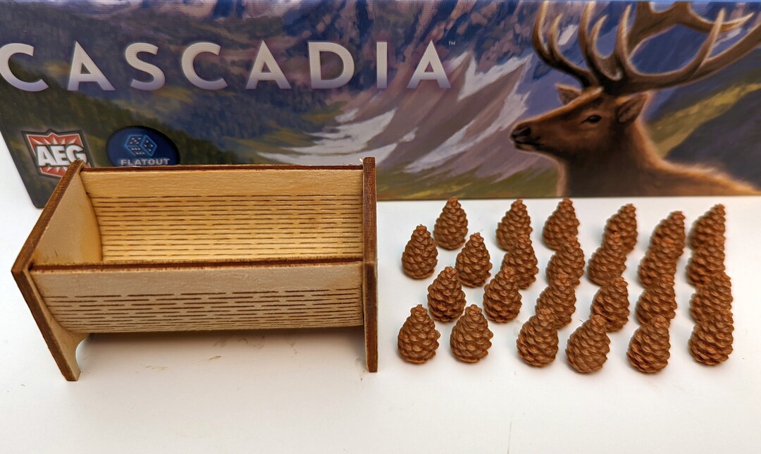 25 Pine Cones Nature Tokens for Cascadia Board Game and NEW 15 More for ...