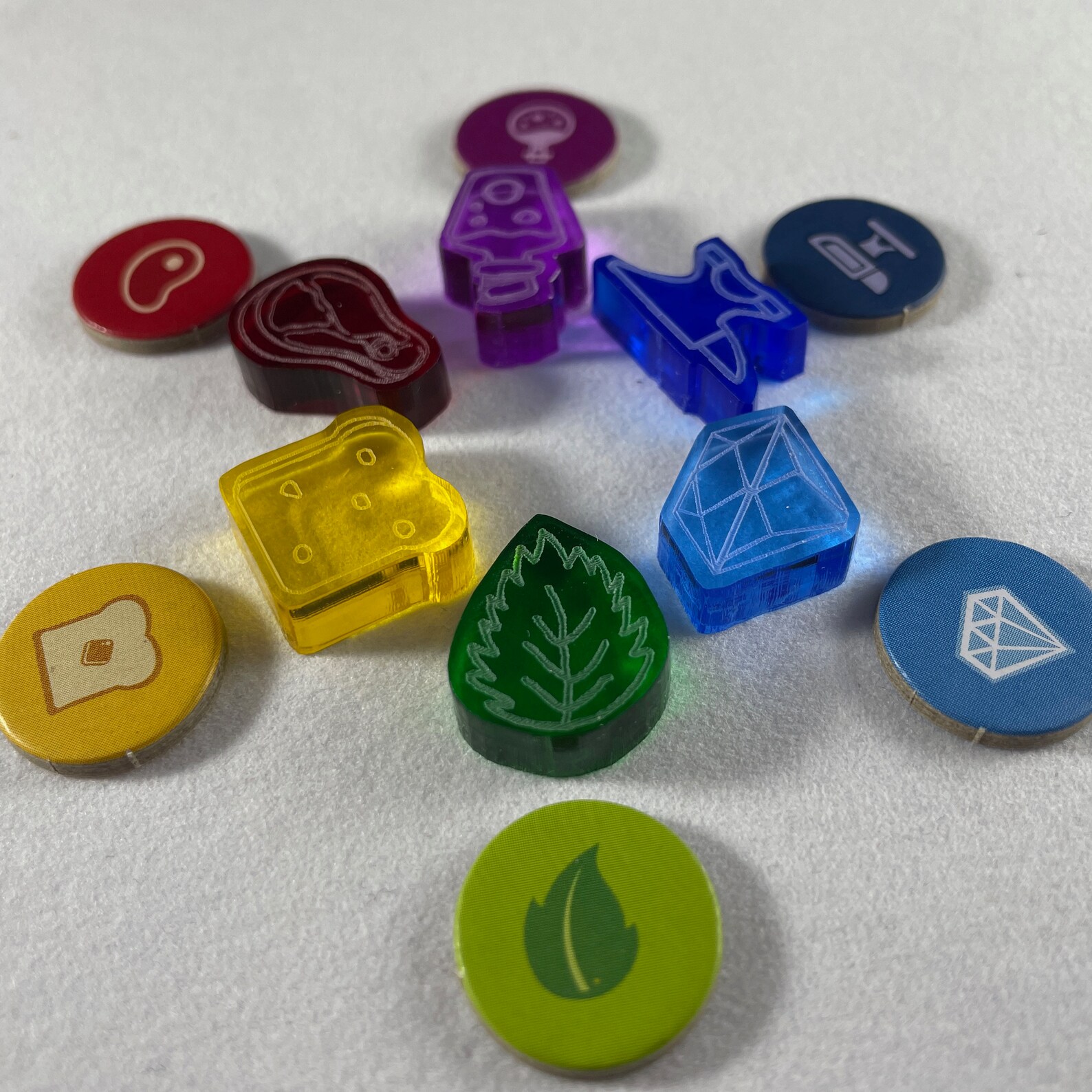 Flamecraft Board Game: Acrylic Goods Token Upgrades (unofficial) - Etsy