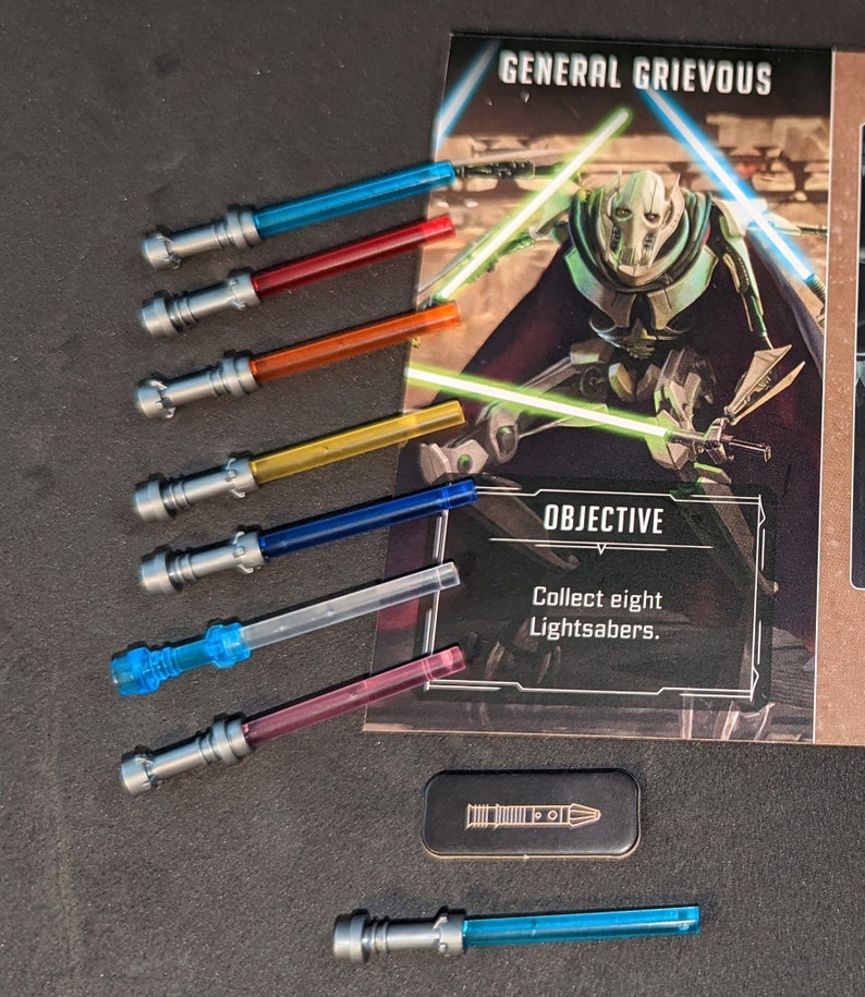 Star Wars Villainous: Set of 8 Mini Light Sabers Upgrades - Etsy