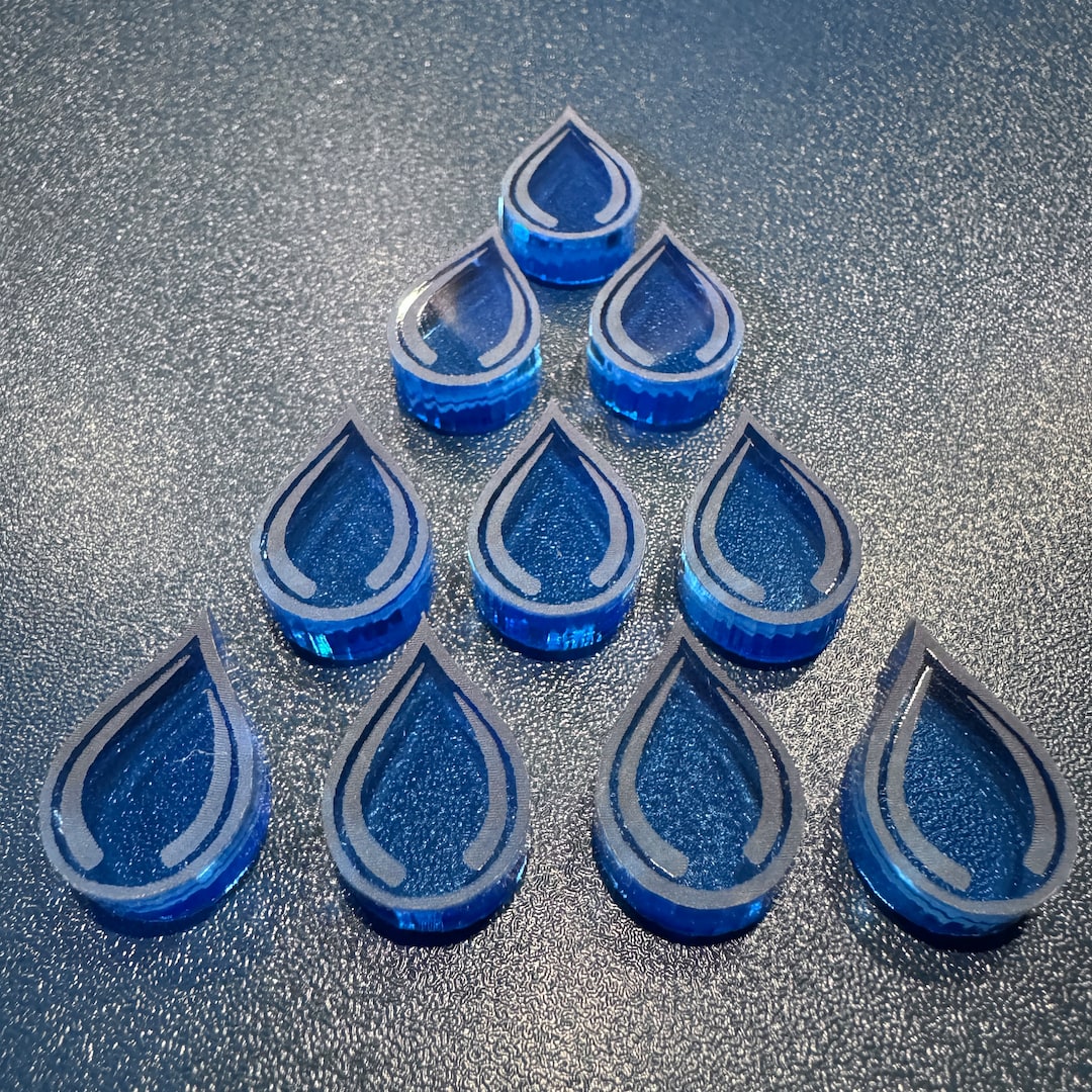 Acrylic Water Tokens: Use in Any Board Game Upgrade (set of 15) - Etsy