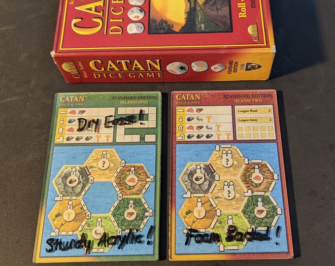 Catan Dice Game: Acrylic Dry Erase Score Sheet with Marker - Etsy Nederland