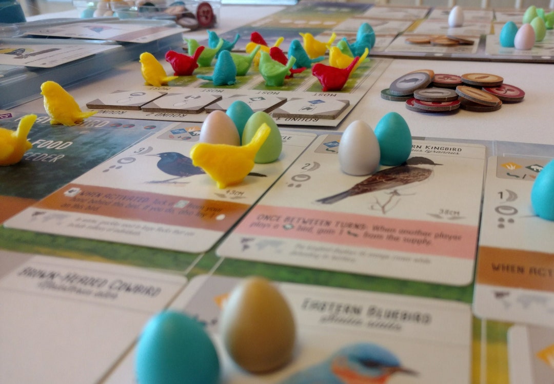 Wingspan Board Game Upgrades: 40 Bird Action Tokens + Bonus Owl - Etsy