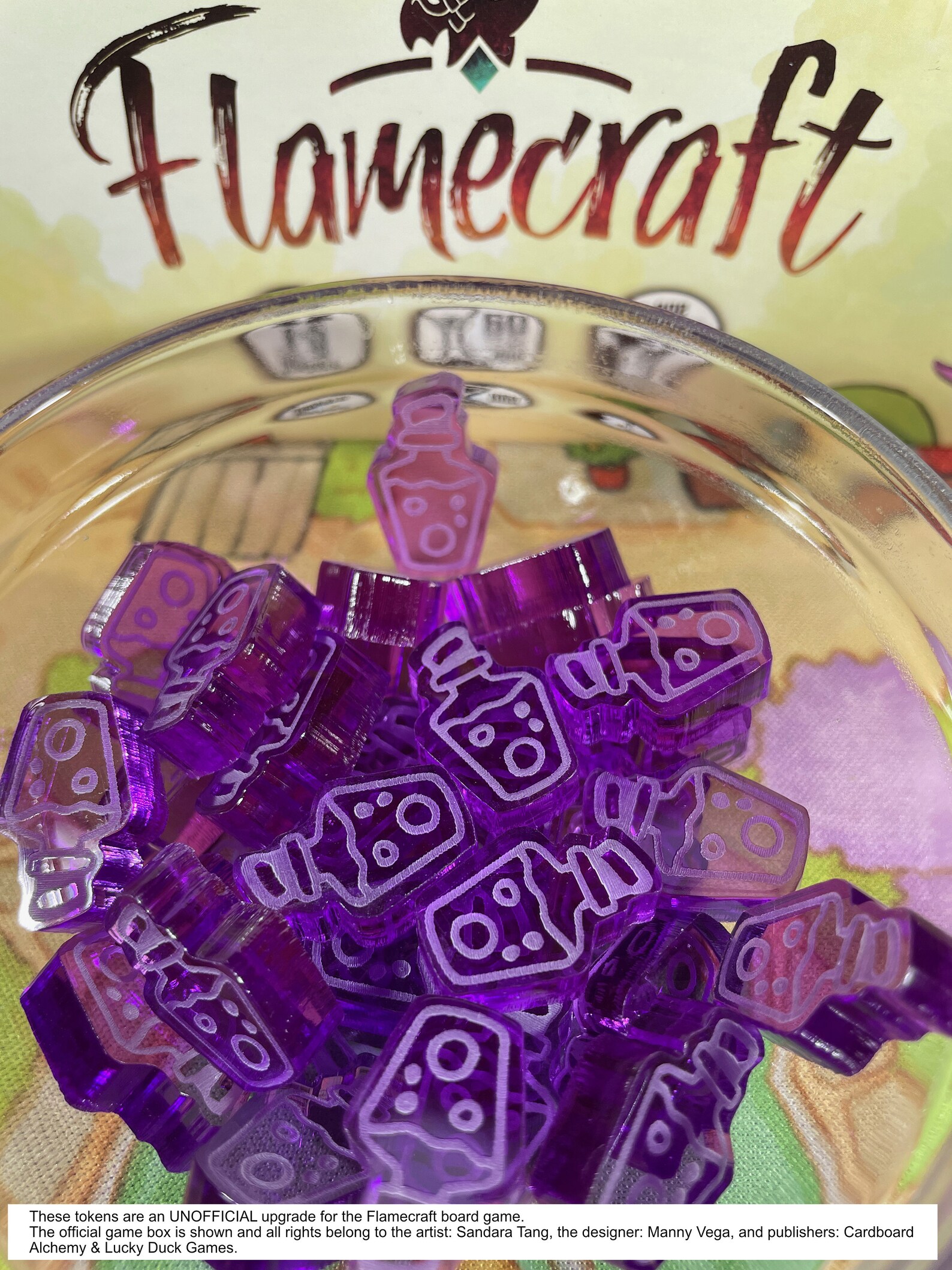 Flamecraft Board Game: Acrylic Goods Token Upgrades (unofficial) - Etsy